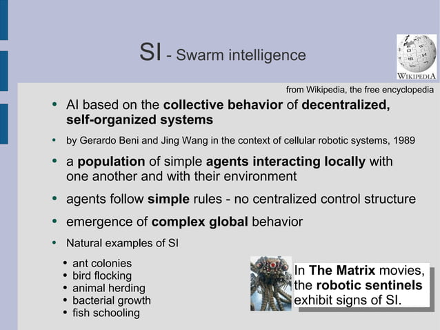 Swarm Intelligence State of the Art | PPT