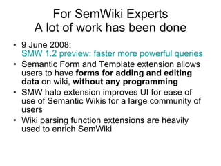 Lessons learned from Semantic Wiki | PPT
