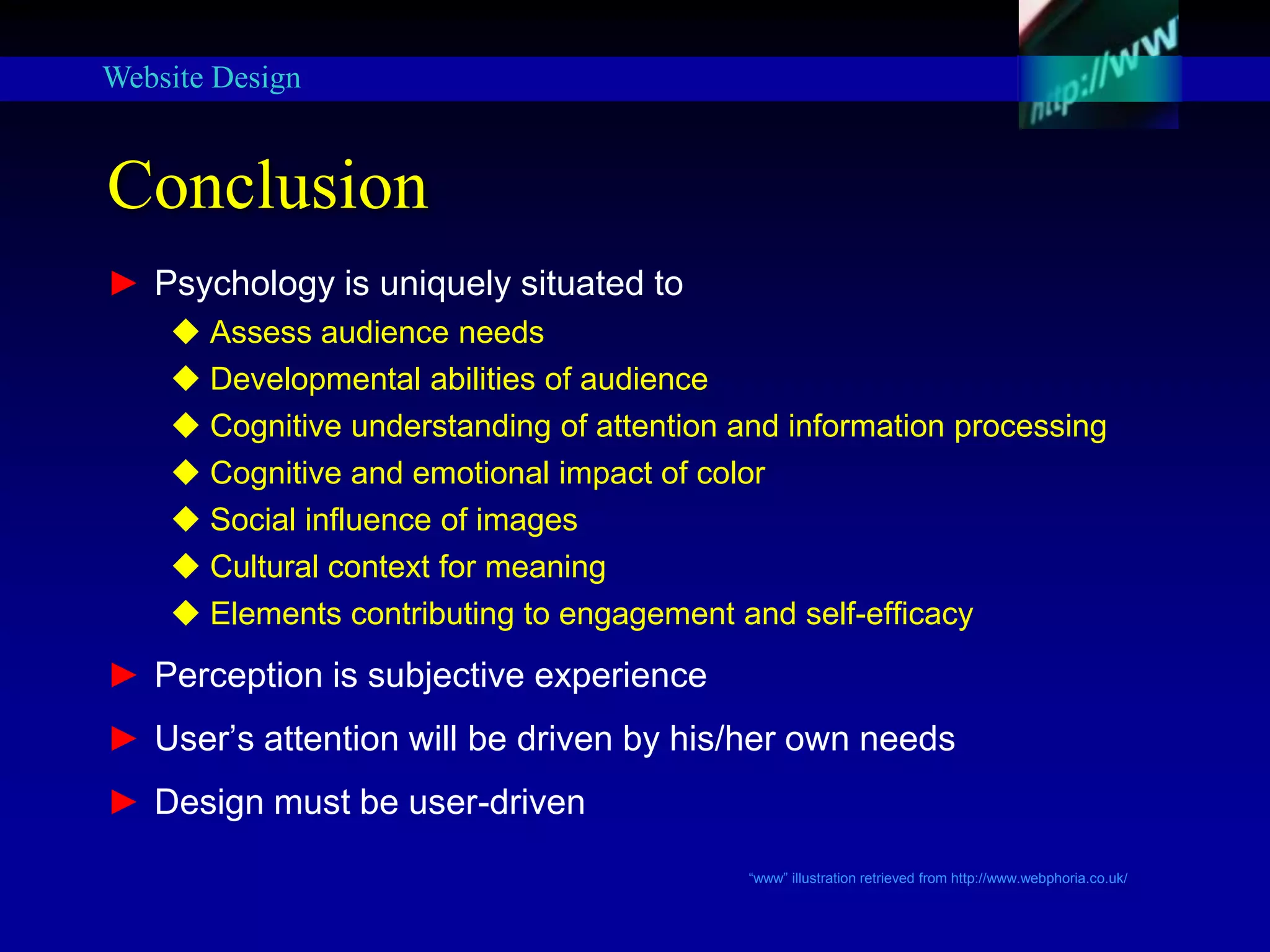 Psychology of Website Design - Dr. Pamela Rutledge | PPTX