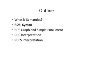 RDF Semantics | PPT