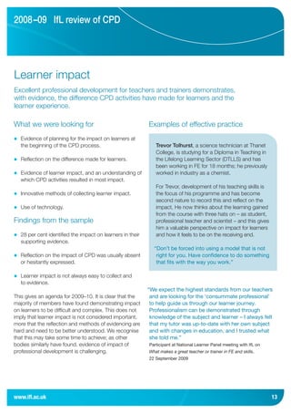 IfL review of CPD 2008-09 | PDF