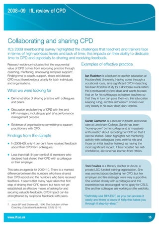IfL review of CPD 2008-09 | PDF | Professional School | Postgraduate ...