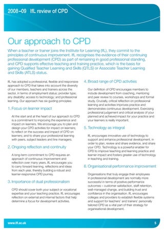 IfL review of CPD 2008-09 | PDF