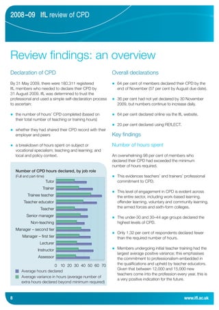 IfL review of CPD 2008-09 | PDF | Professional School | Postgraduate ...