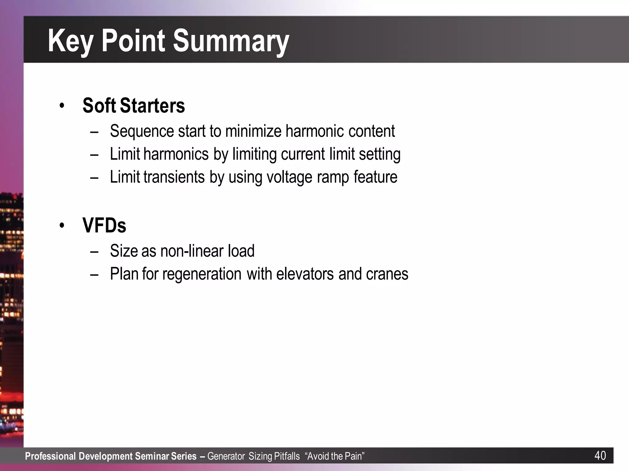 Generator Sizing Pitfalls | PDF