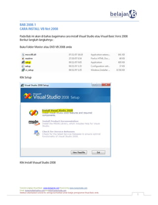 2008.1 cara instal vb 2008 | PDF