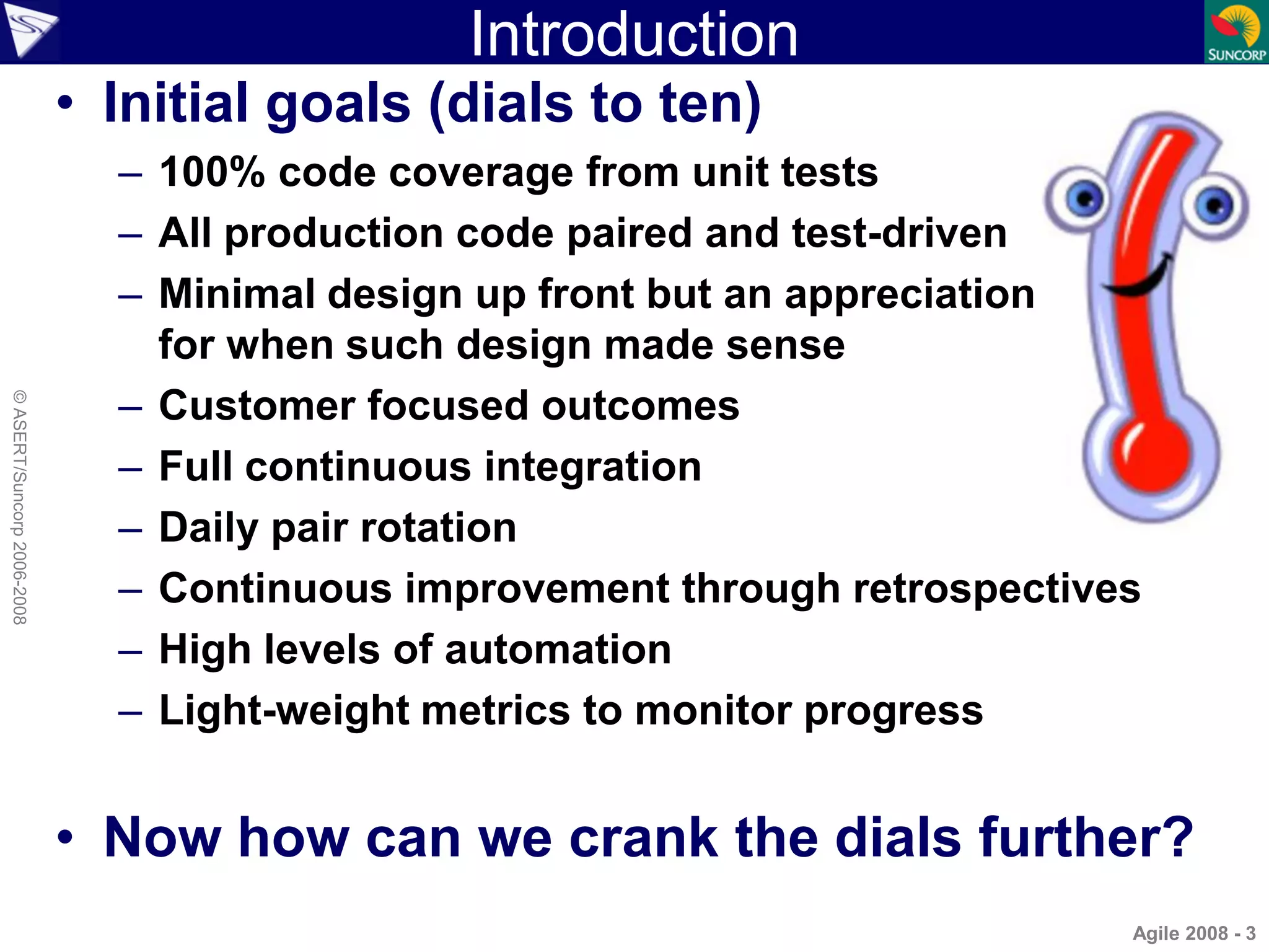 Technical Lessons Learned Turning the Agile Dials to Eleven! | PDF