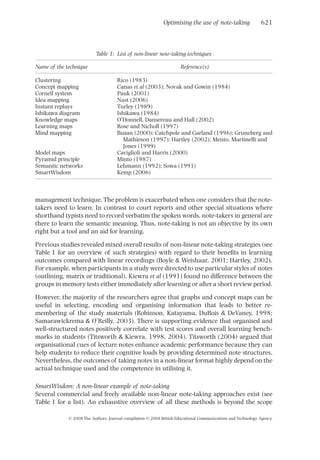 Optimising the use of note-taking as an external cognitive aid for ...