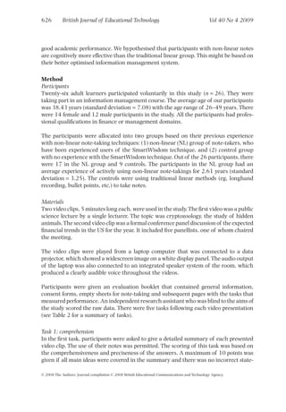 Optimising the use of note-taking as an external cognitive aid for increasing learning | PDF