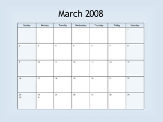 2008 Calendar | PPT