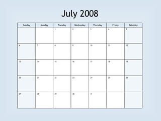 2008 Calendar | PPT