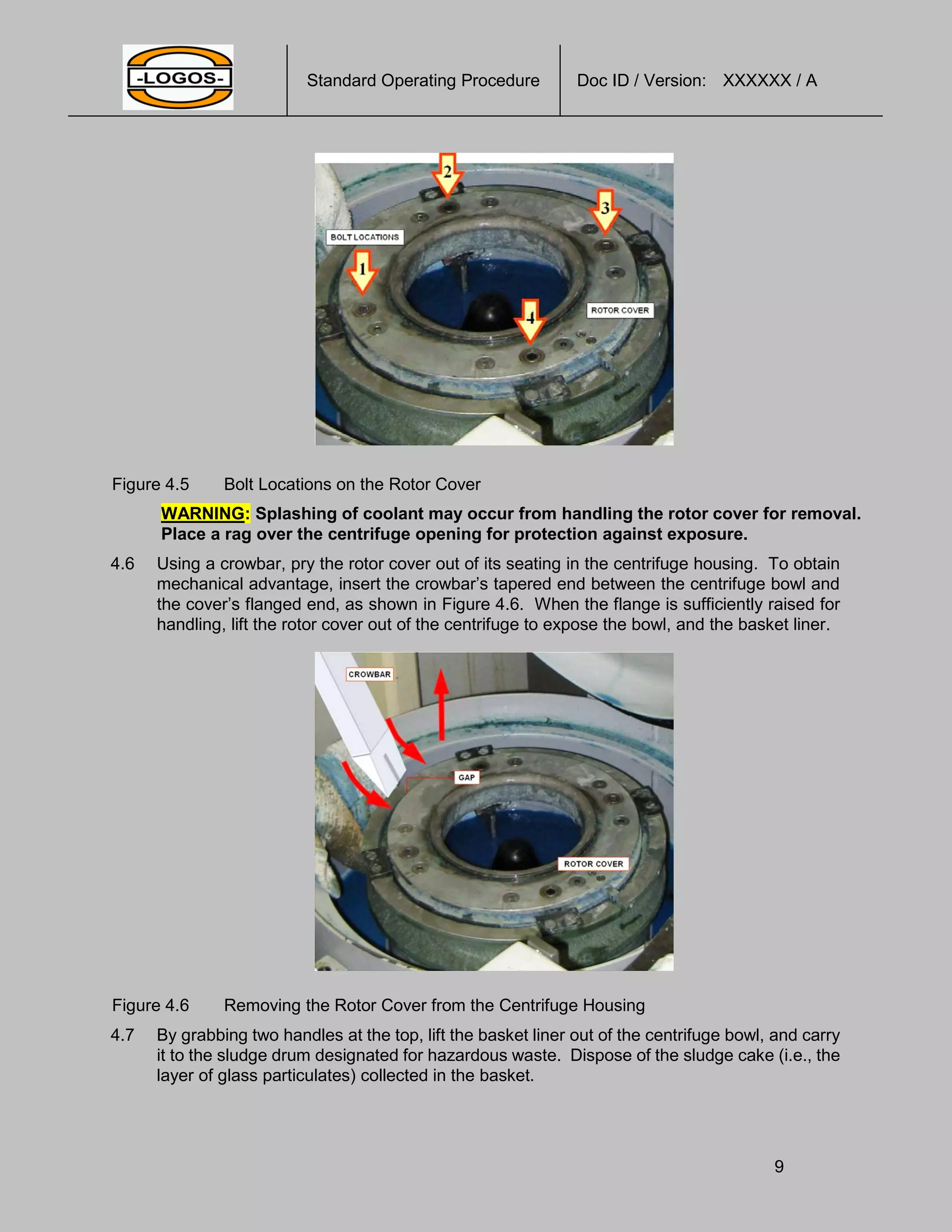 Coolant Centrifuge Cleaning Procedure | PDF