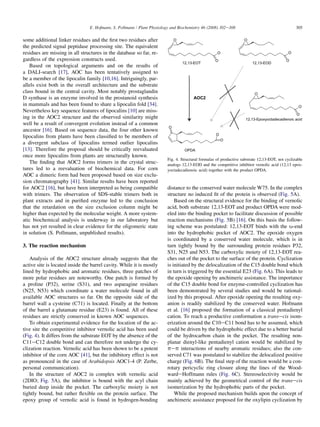 2008 molecular mechanism of enzymatic allene oxide cyclization in plants | PDF