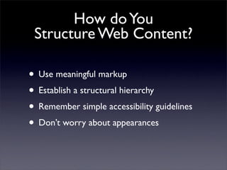 Best Practices for Structuring Your Web Content | PPT