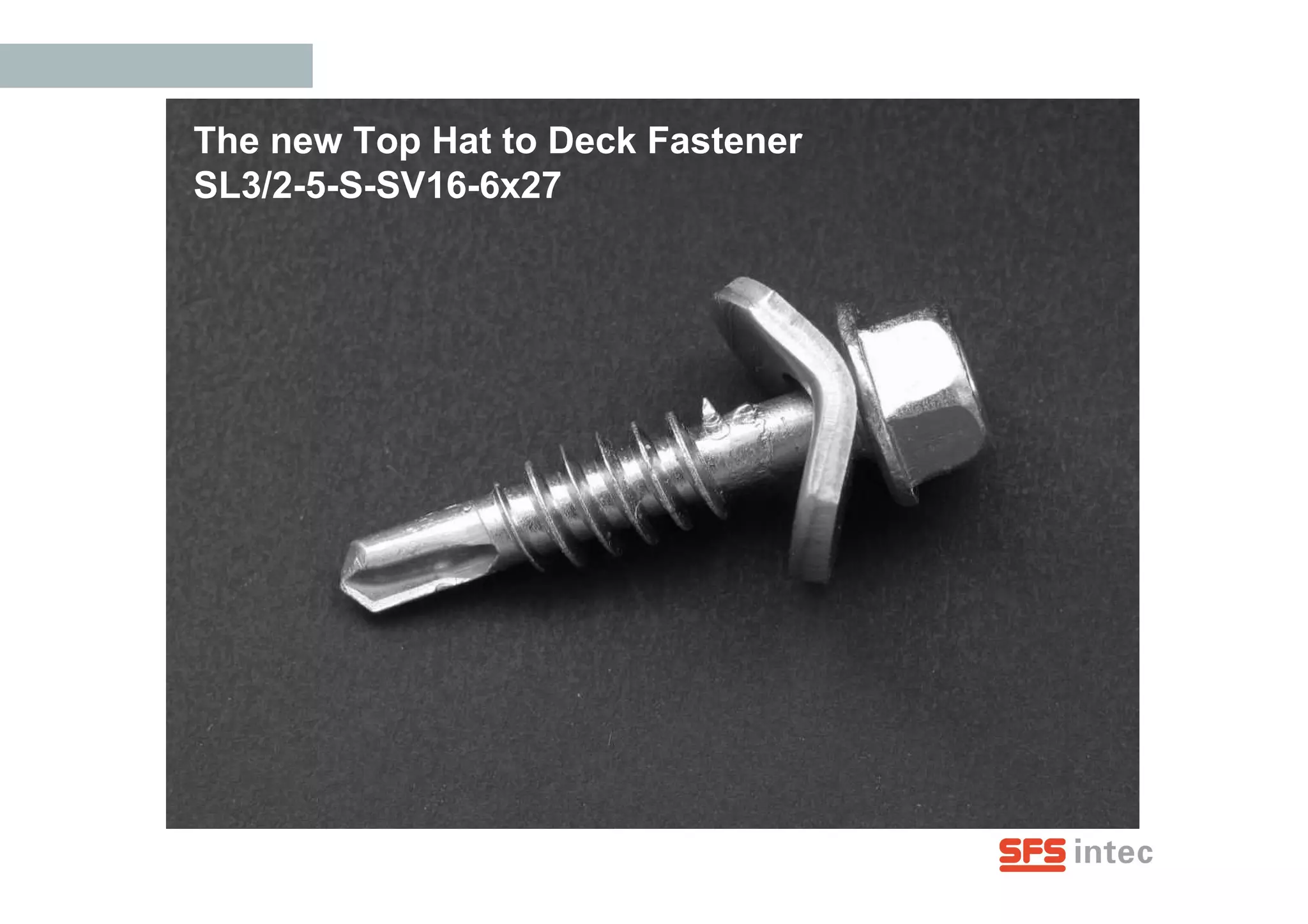 SFS intec fasteners for metal construction | PPT