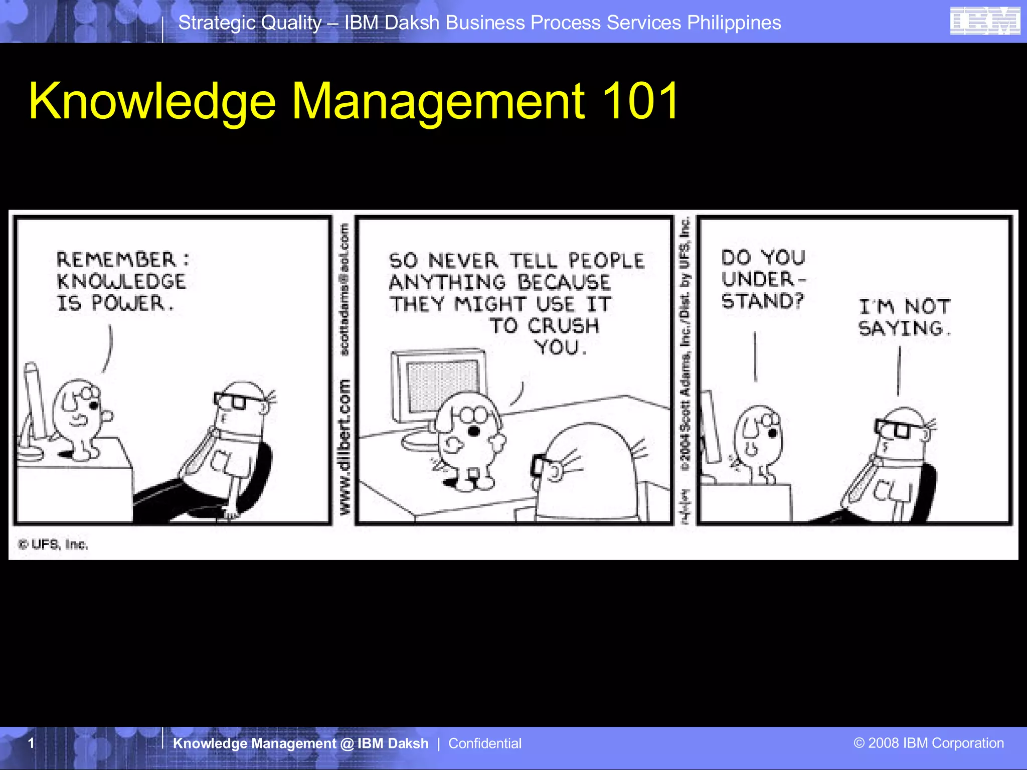 Knowledge Management 101 | PPT