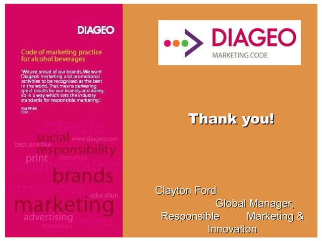 Diageo\'s Digital Marketing Code | PPT | Business | Business and Finance