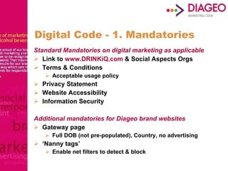Diageo\'s Digital Marketing Code | PPT | Business | Business and Finance