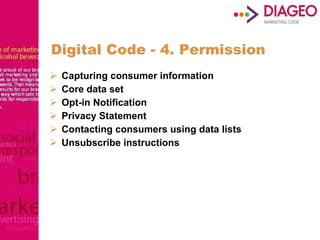 Diageo\'s Digital Marketing Code | PPT