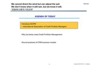 Credit Portfolio Business Model & Iacpm Introduction | PPT