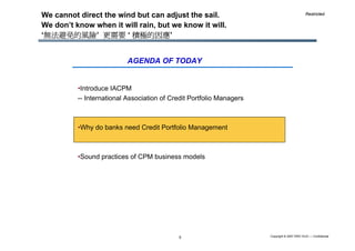 Credit Portfolio Business Model & Iacpm Introduction | PPT