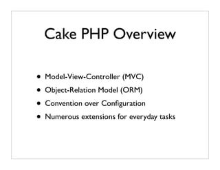 An Introduction to CakePHP | PDF