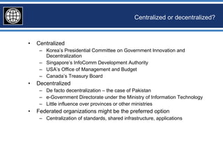 New Generation Organizational Models for e-Government | PPT