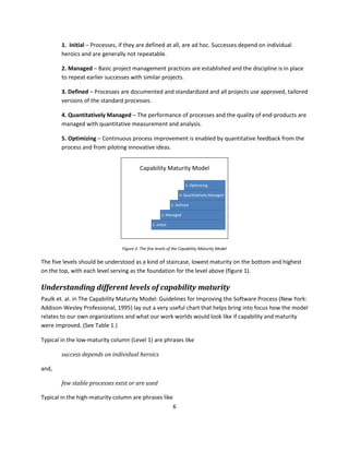 Good Projects Gone Bad: an Introduction to Process Maturity | PDF