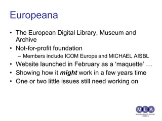 Museums and Europeana | PPT | Databases | Computer Software and ...