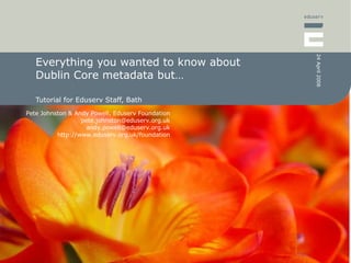 Everything you wanted to know about Dublin Core metadata | PPT