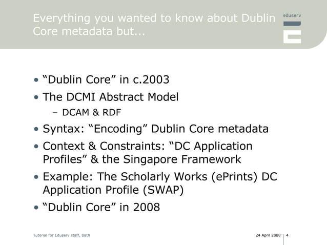 Everything you wanted to know about Dublin Core metadata | PPT