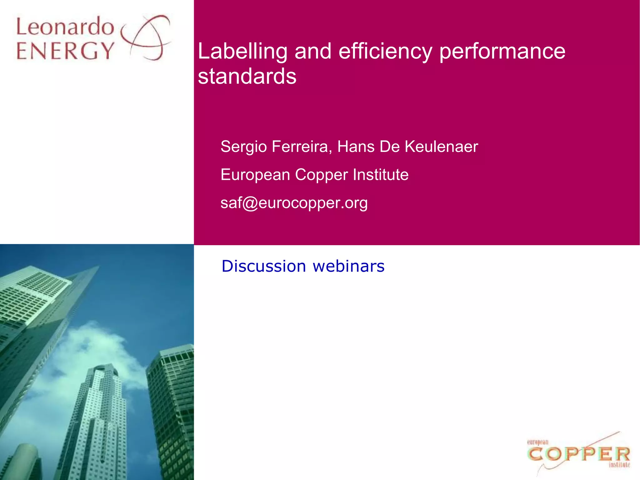 Energy Efficiency Labels & Standards | PPT