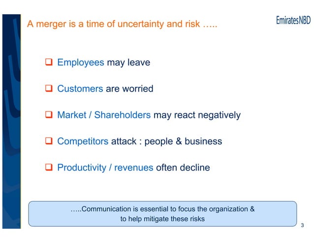 Communicating a Merger : The Emirates NBD Story | PPT