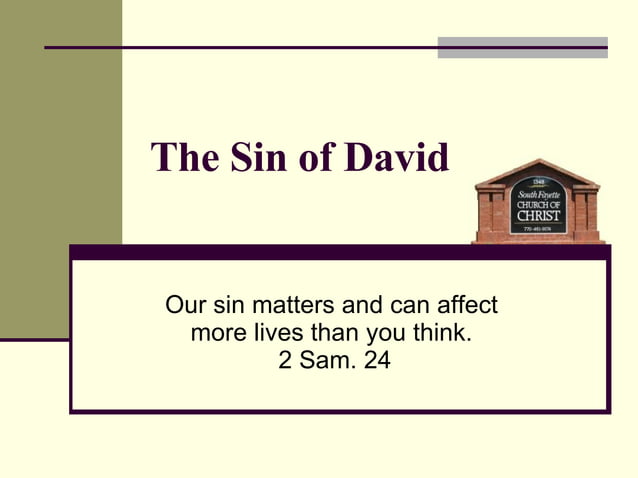 The Sin of David | PPS | Christianity | Religion & Spirituality
