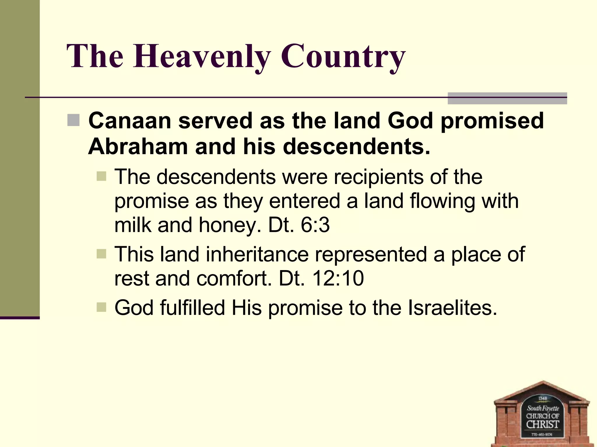 Entering the Promise Land | PPS