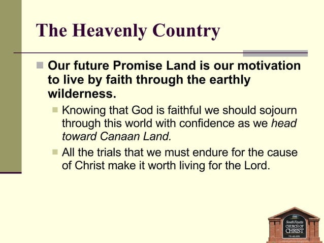 Entering the Promise Land | PPS | Christianity | Religion & Spirituality