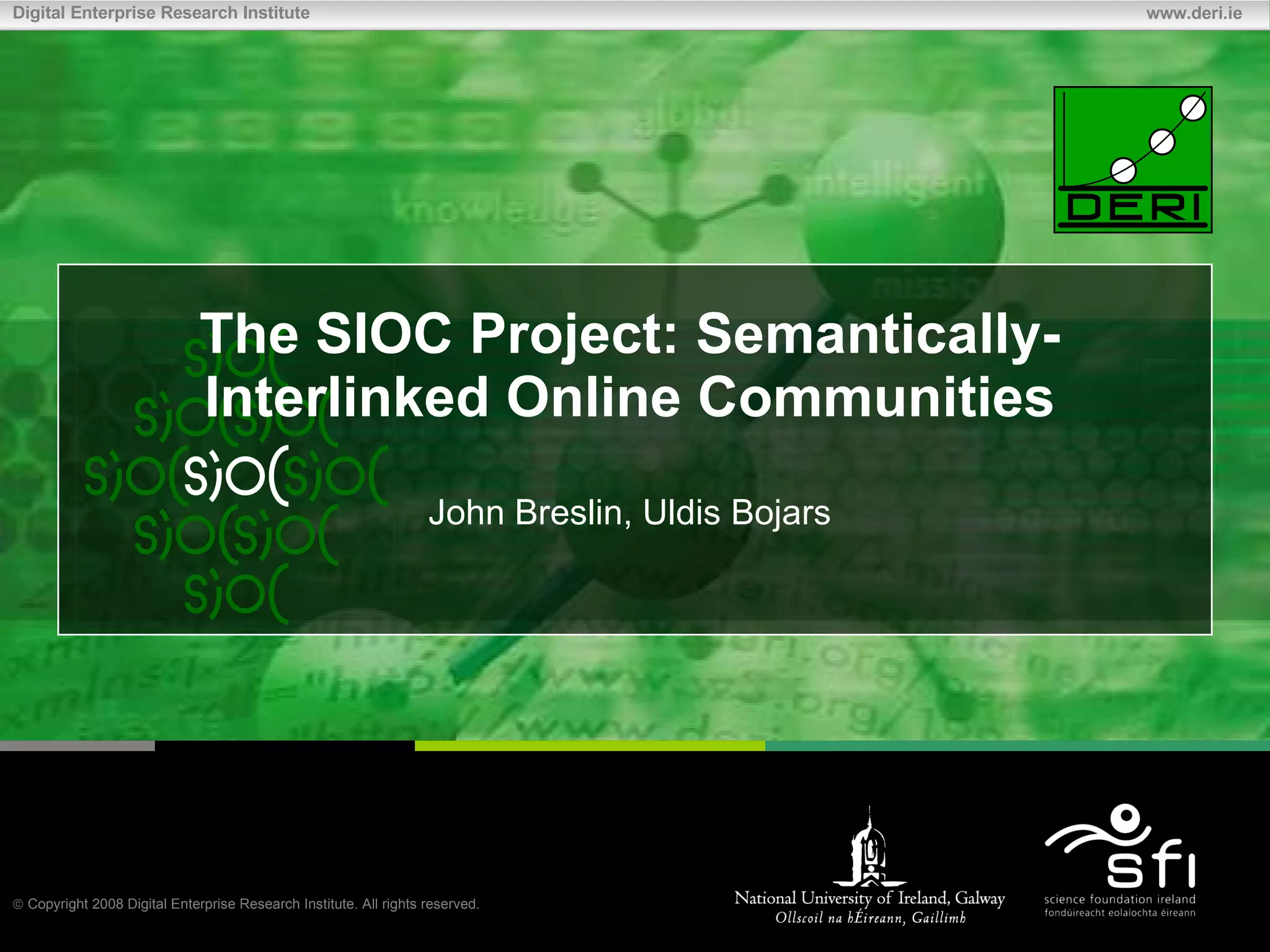 The SIOC Project | PPT