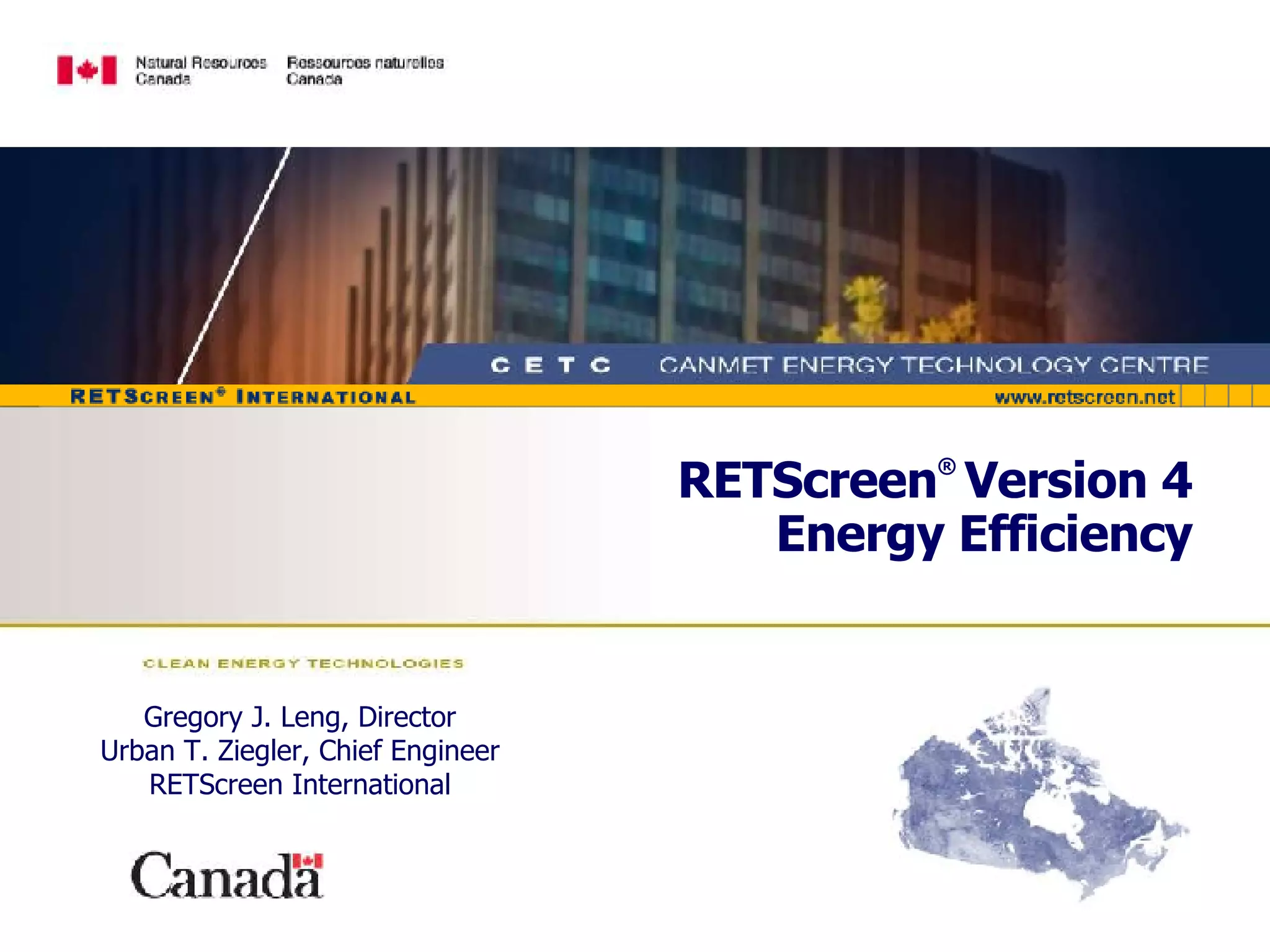 RETScreen and energy efficiency | PPT