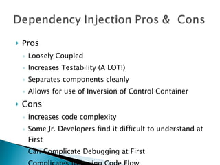 20080531 Intro To Dependency Injection & Inversion Of Control | PPT