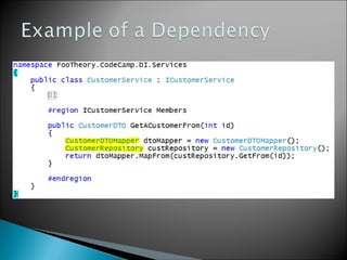 20080531 Intro To Dependency Injection & Inversion Of Control | PPT