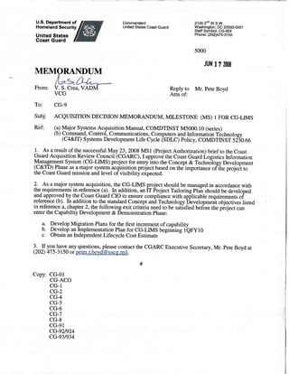 CG-LIMS Mission Needs Statement | PDF