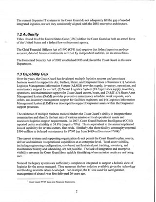 CG-LIMS Mission Needs Statement | PDF