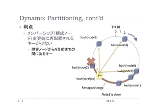 Kai – An Open Source Implementation of Amazon’s Dynamo (in Japanese) | PPT