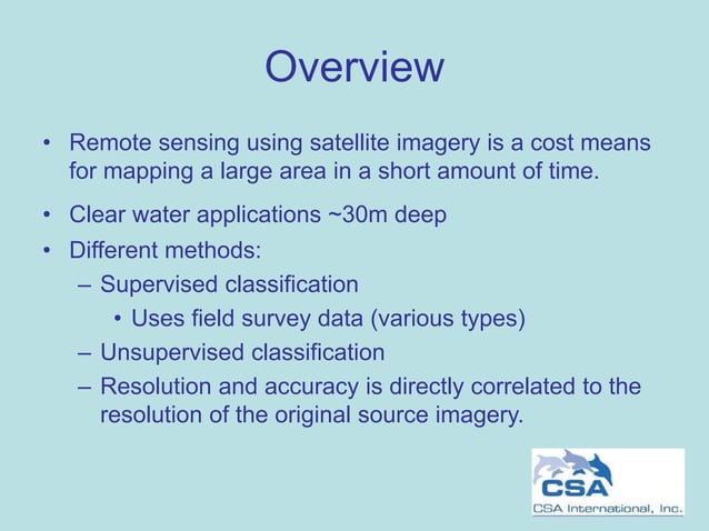 Multi-Spectral Analysis of Satellite Imagery for Inventory of Sensitive ...