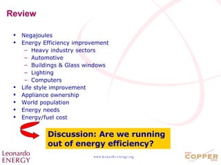 Are we running out of energy efficiency? | PPT