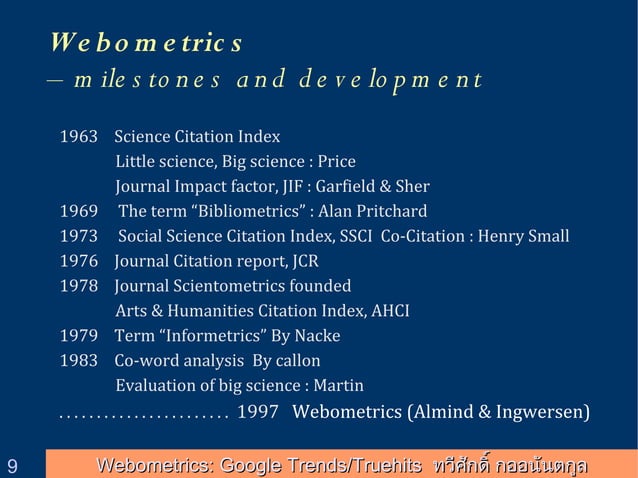Webometrics | PPT