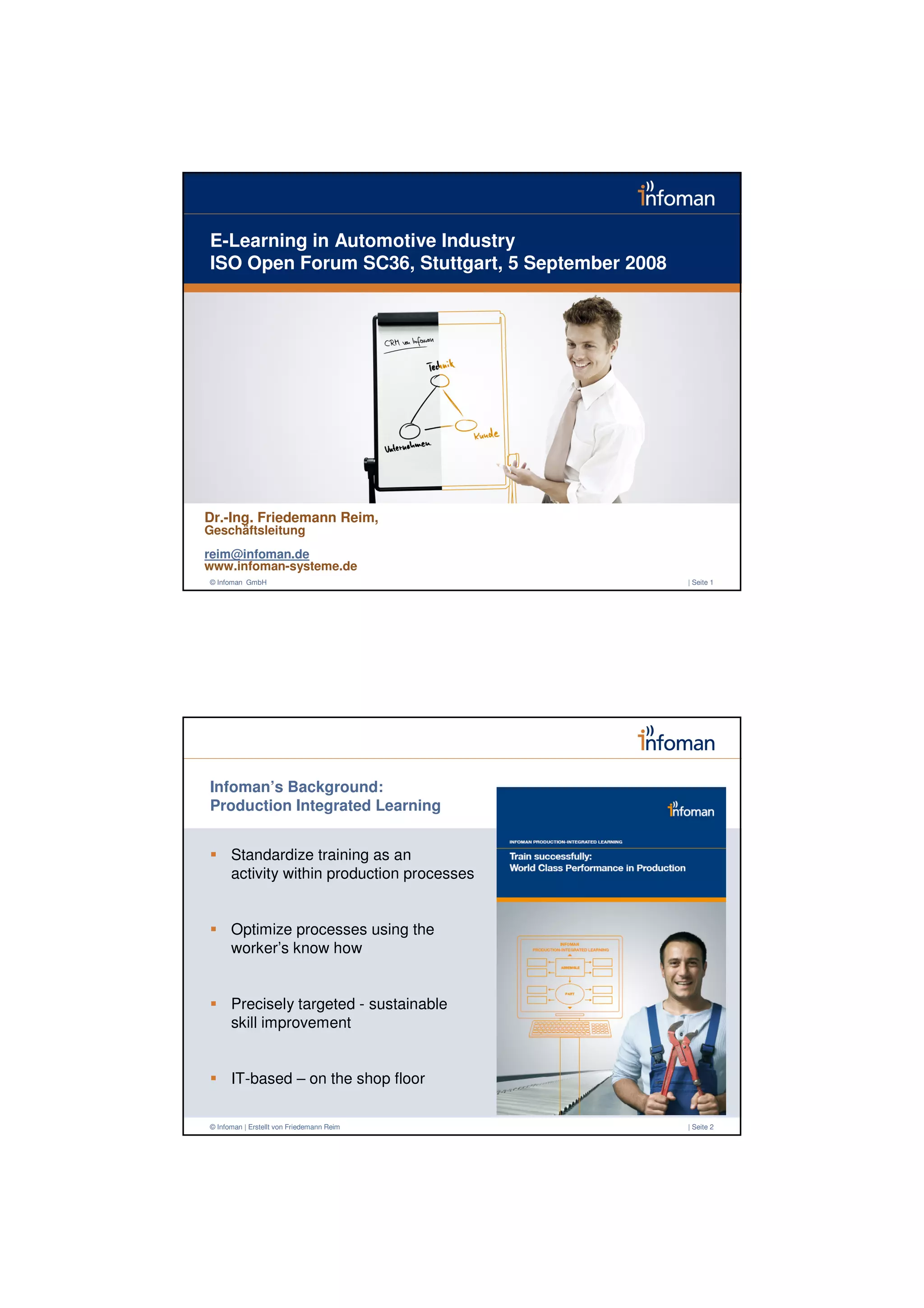 E-Learning in Automotive Industry | PDF