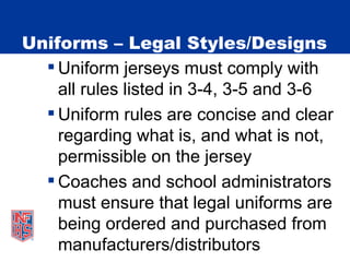 2008 09 Nfhs Basketball Uniform Presentation | PPT