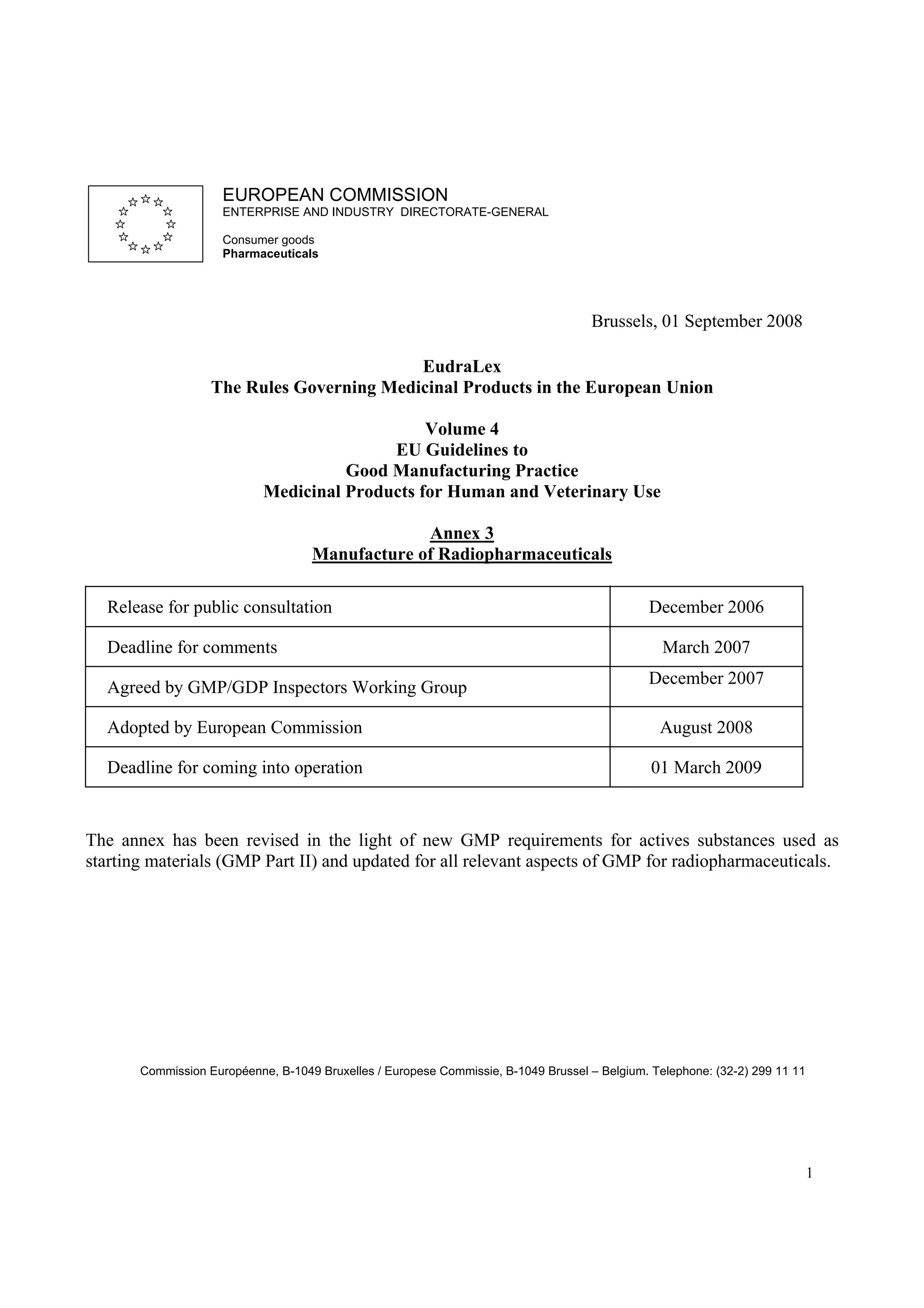GMP EU annex 3 | PDF