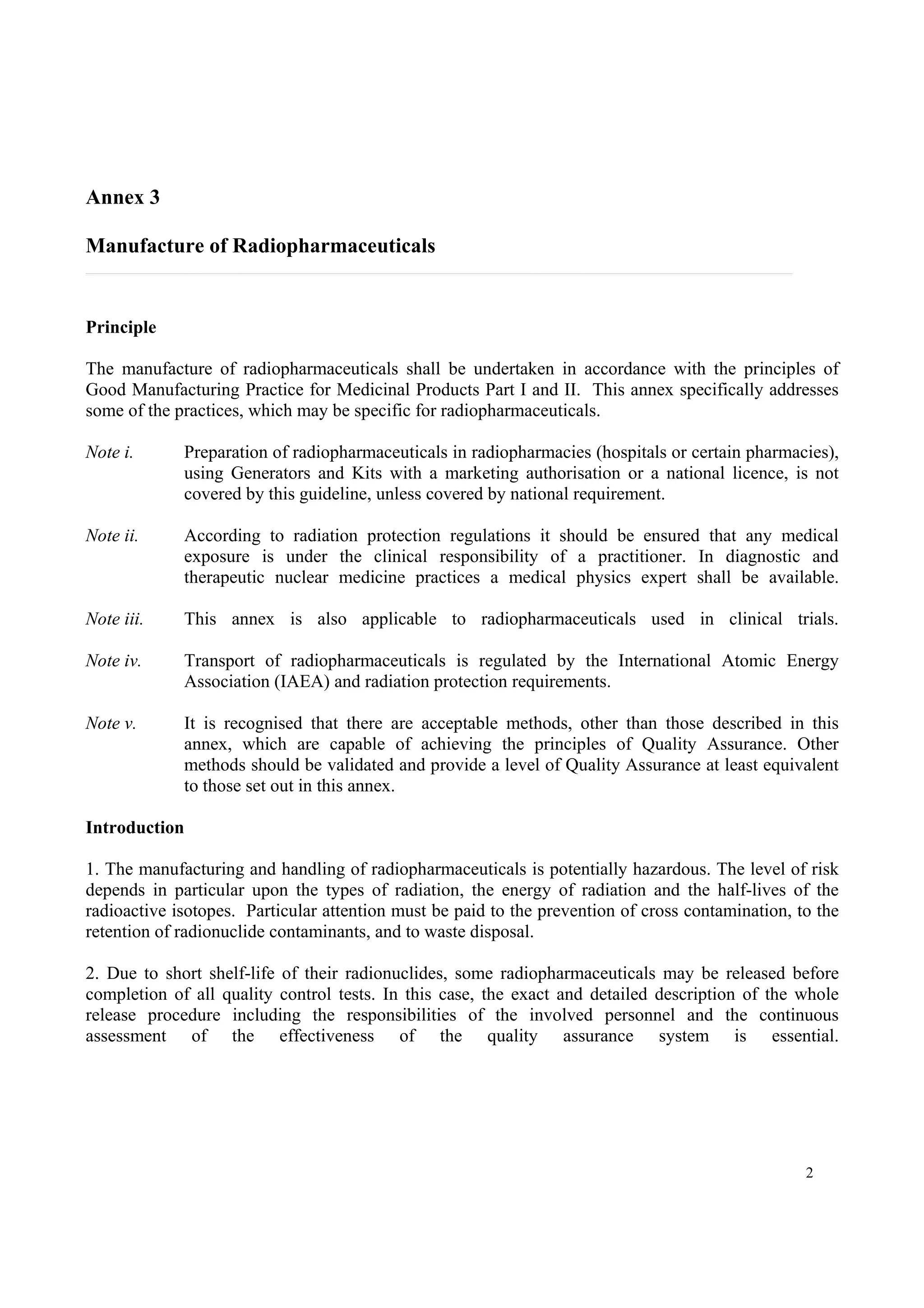 GMP EU annex 3 | PDF